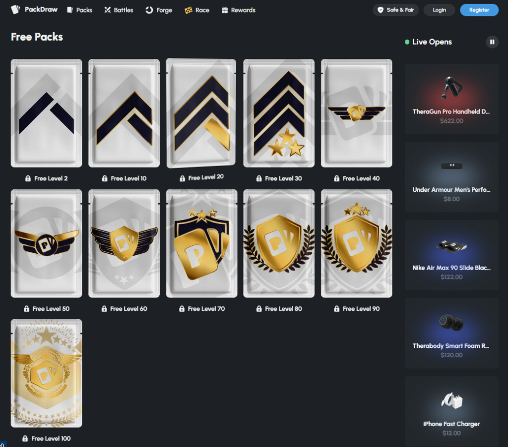 PackDraw (Avis 2024) : Mystery boxe et Bonus